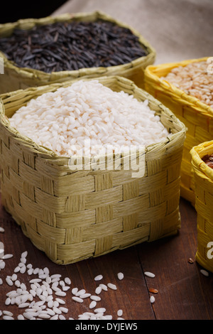 rice in baskets Stock Photo - Alamy