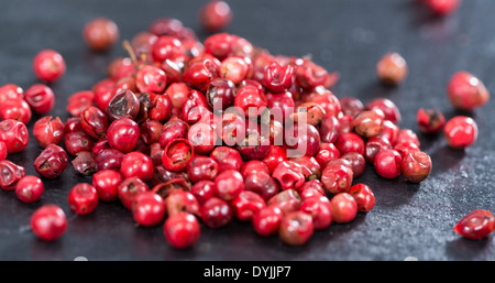 Small portion of dried Pink Peppercorns (close-up shot Stock Photo - Alamy