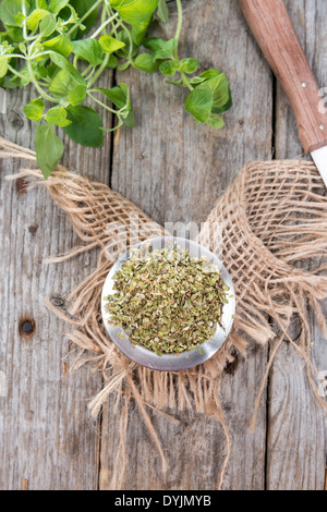 Portion of shredded Oregano (detailed close-up shot Stock Photo - Alamy