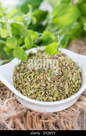 Portion of shredded Oregano (detailed close-up shot Stock Photo - Alamy