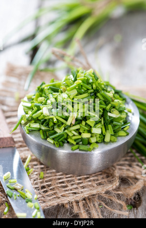 Portion of fresh Chive (studio close-up shot Stock Photo - Alamy