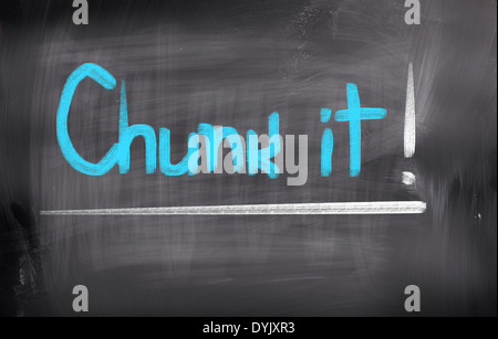 Chunk It Concept Stock Photo - Alamy