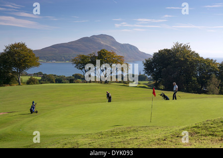 lamlash golf course and holy island, arran Stock Photo - Alamy