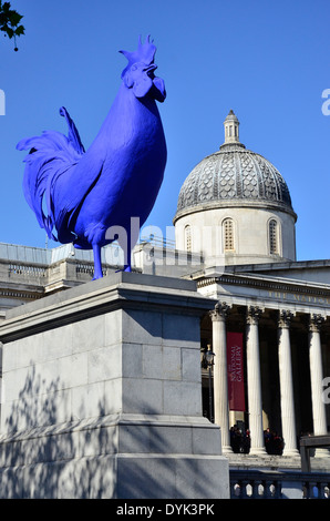 The Blue Cockerel, on Trafalgar Square, London Stock Photo - Alamy