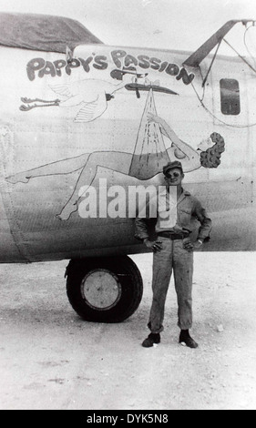 This photograph from the 90th Bomb Group showcases a B-24 bomber, part ...