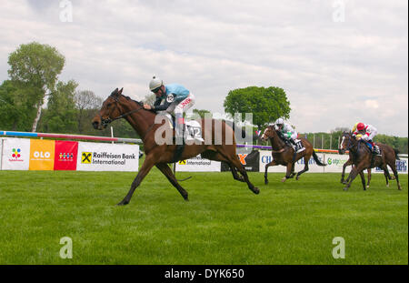 BRATISLAVA, SLOVAKIA, 20th April 2014. Start of the race for Czas Stock ...