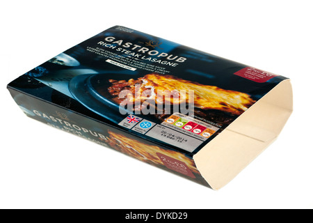 Marks and Spencer Gastropub Rich Steak Lasagne label with British beef ...