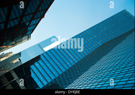 Tall glass buildings in Lower Manhattan New York City Stock Photo - Alamy