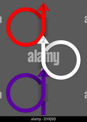 Curling arrows infographic design set with clock silhouettes Stock ...