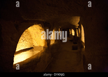 christian catacombs, milos island, cyclades islands, greece, europe ...