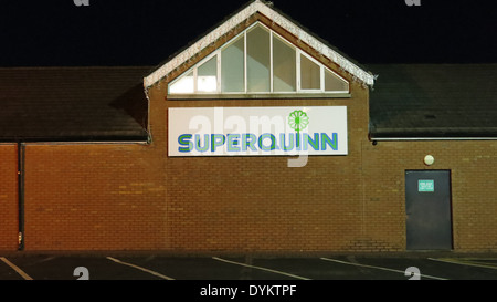 A Superquinn branded sign at a shopping centre in Ballinteer, Dublin ...