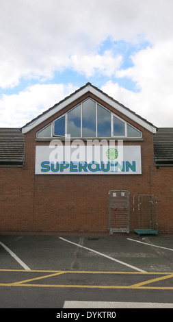 A Superquinn branded sign at a shopping centre in Ballinteer, Dublin ...