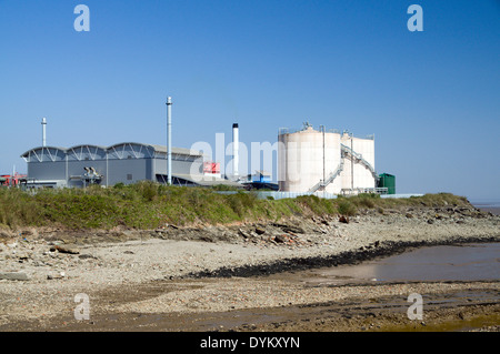 Water treatment works, Rover Way, Cardiff, South Wales, UK Stock Photo ...