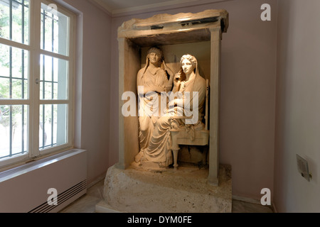 Grave relief two sisters Demetria Pamphile dating from 325-310BC ...