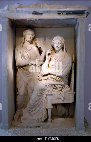 The original grave relief two sisters Demetria Pamphile dating from 325 ...