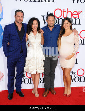 Taylor Kinney with his mother at the Los Angeles premiere of "The Other ...