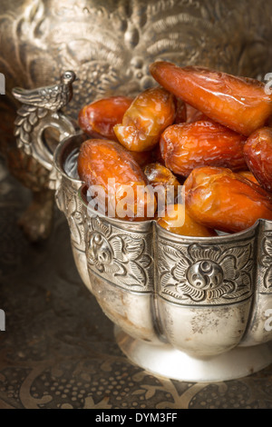 Ramadan dates is traditional food for iftar in islamic world. Dark ...
