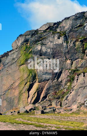 Rock face detail. Shap Pink Granite Quarry, Shap, Cumbria, England ...