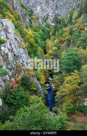 Bode river gorge in the Harz mountains of Germany near Thale Stock ...