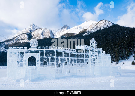 Ice Castle, Lake Louise, Banff National Park, Alberta, Canada Stock ...