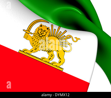 Flag of Iran (1964-1980). Close Up Stock Photo - Alamy