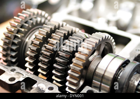 Gears from a motorcycle gearbox Stock Photo - Alamy