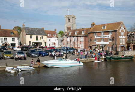 River Frome passes through Wareham in Dorset England UK Stock Photo - Alamy
