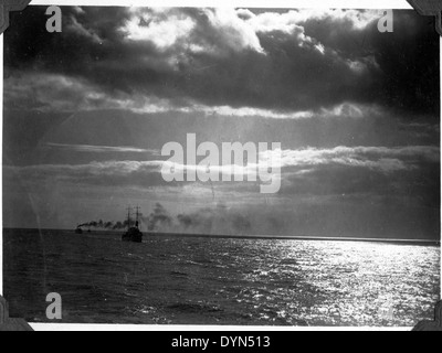 This image shows a U.S. Navy radioman in the Canal Zone, stationed at a ...