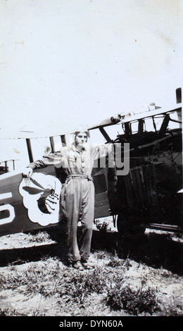 This photograph features Charles Lindbergh, the famous American aviator ...