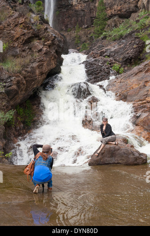 Mountain waterfall on Gran Canaria in The Canary Islands Stock Photo ...