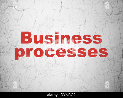 Business concept: Business Processes on wall background Stock Photo - Alamy