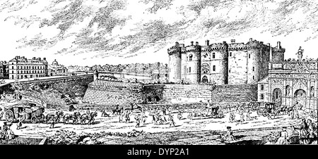 Bastille and Porte Saint-Antoine, Paris. France, French Revolution 18th ...