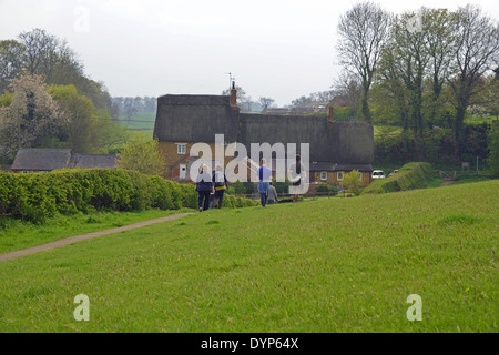 Footpath leading to Upper Harlestone Northamptonshire UK Stock Photo ...
