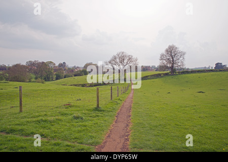 Footpath leading to Upper Harlestone Northamptonshire UK Stock Photo ...