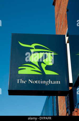 The Nottingham Building Society sign and logo Stock Photo - Alamy