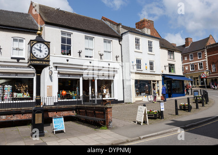 ashbourne town centre millenium clock derbyshire england uk Stock Photo ...