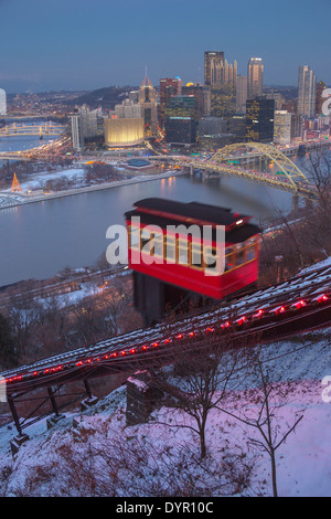 DUQUESNE INCLINE RED CABLE CAR (© DUQUESNE HEIGHTS INCLINE PRESERVATION ...