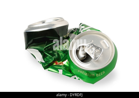 Crumpled aluminum can Stock Photo - Alamy