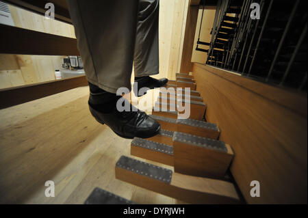 Carillon player Stefan Duschl in the Mariahilf Church in Munich, 2012 ...