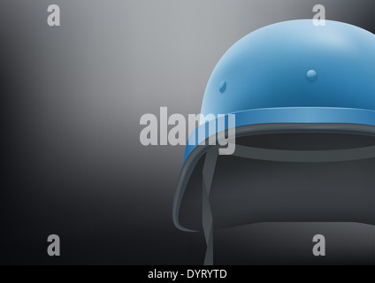 helmet of United Nations background Stock Photo - Alamy