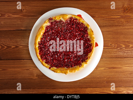 Round Homemade piece cowberry Stock Photo - Alamy