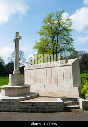 Memorial at the Nottingham City General Cemetery, Nottinghamshire ...