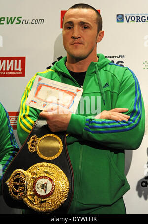 Moscow, Russia. 25th Apr, 2014. Russian Boxer Denis Lebedev at the ...
