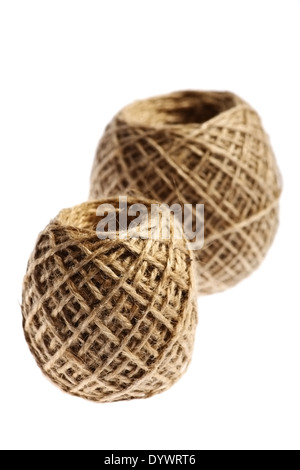 Color shot of two rope balls isolated on white Stock Photo - Alamy
