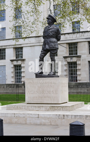 Bronze statue of Viscount Alanbrooke on Whitehall, London, England ...
