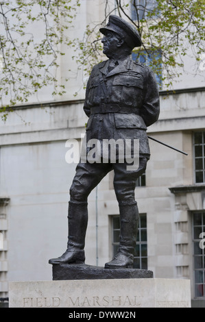 Bronze statue of Viscount Alanbrooke on Whitehall, London, England ...