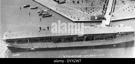 This image depicts the USS Langley (CV-1), the first U.S. Navy aircraft ...