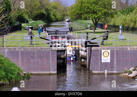 Ashline Lock, Briggate River, Whittlesey, Cambridgeshire, UK Stock ...
