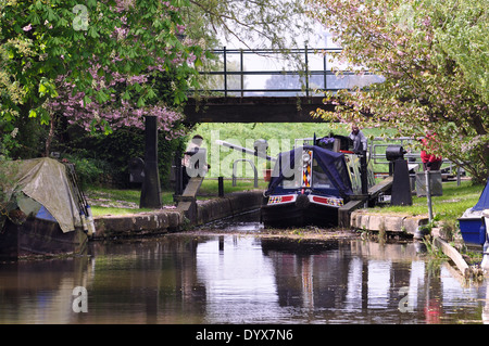Marmont Priory Lock, River Nene, (old course) Cambridgeshire Stock ...