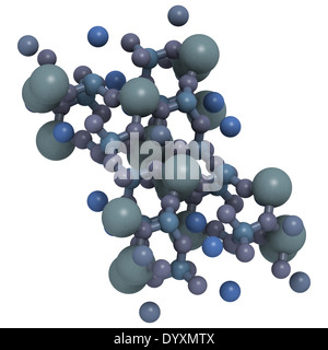 Riebeckite (blue asbestos, crocidolite) crystal structure. Fibrous form ...